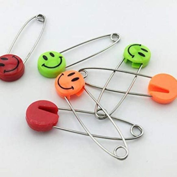 YQBOOM | Accessories | Yqboom3pack Safety Pins Candycolor Smile Cute Baby Child Proof Safety Pin ...